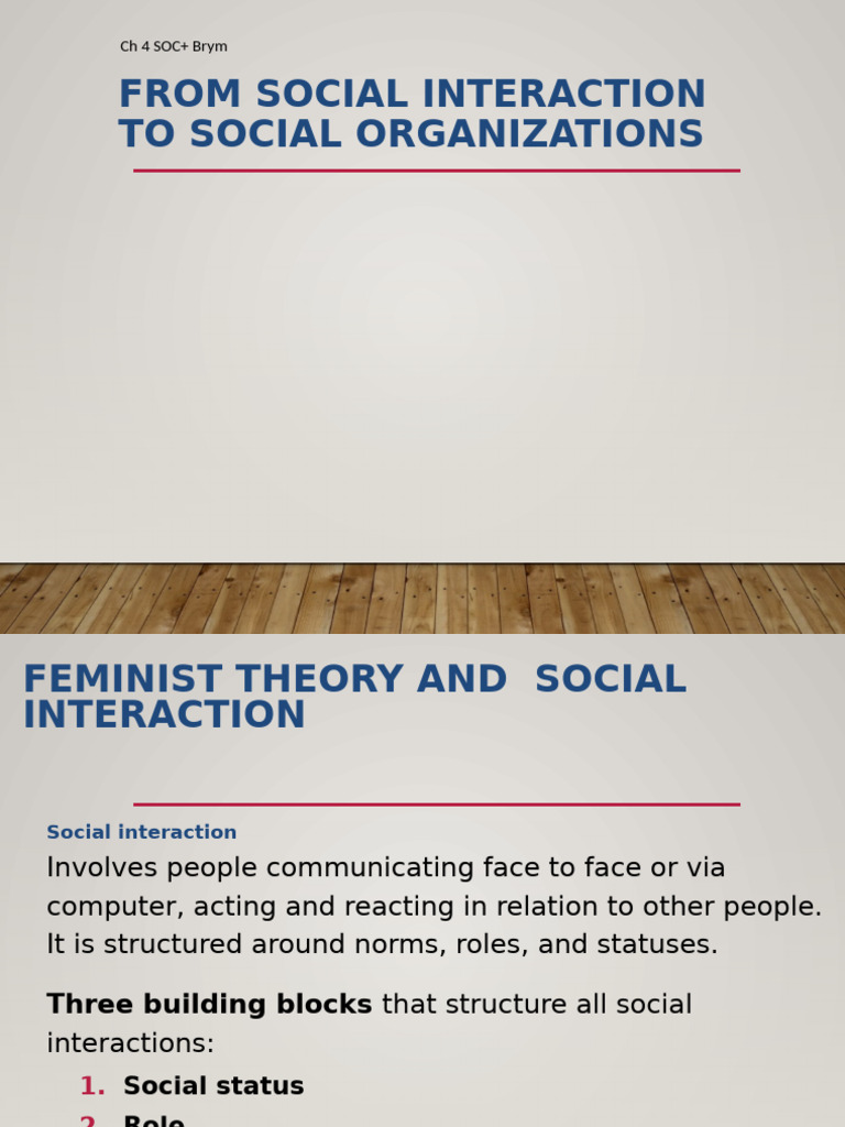 CH 4 Social Interaction Outline | PDF