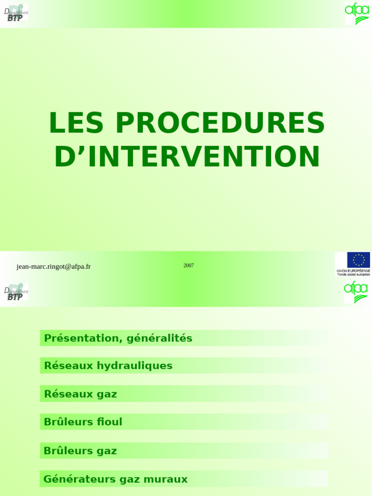 Procedures de Maintenance | PDF