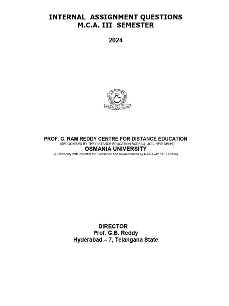 MCA III Semester OU | PDF