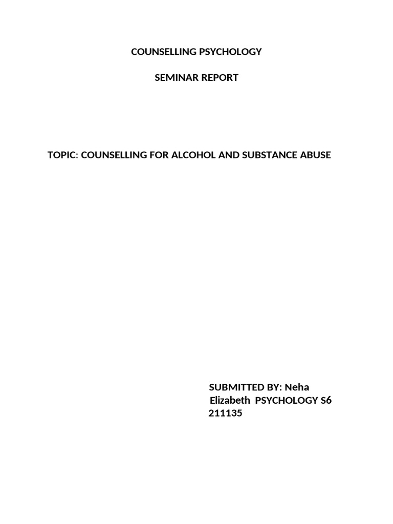 Counseling | PDF