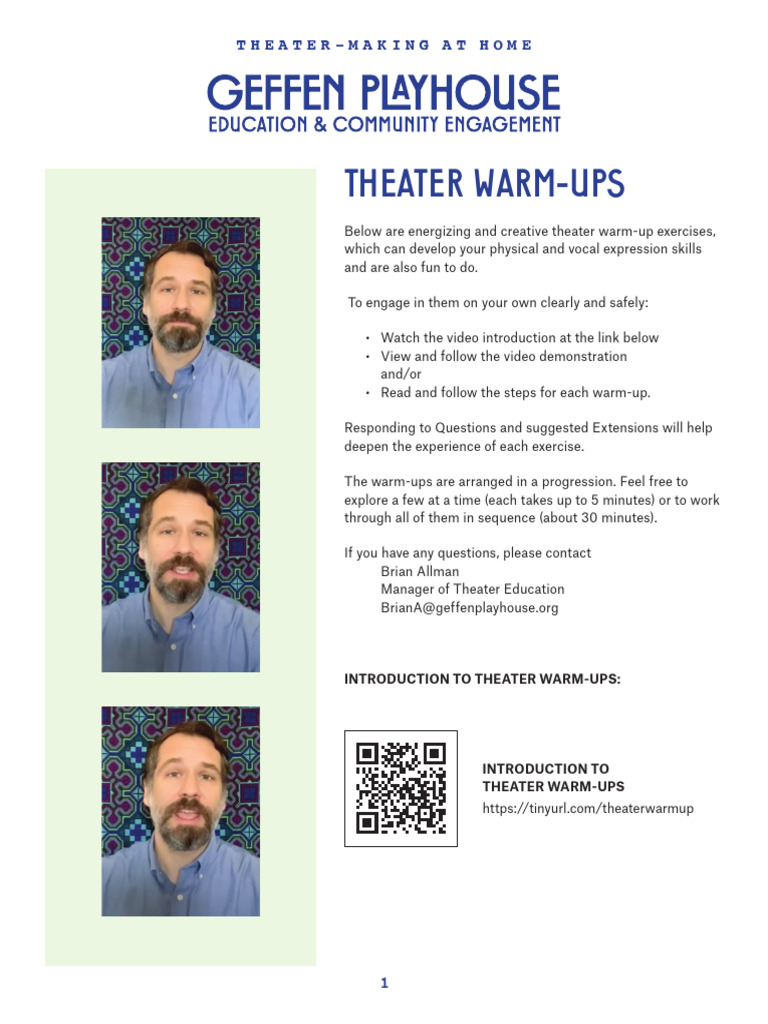 Theater Warm Ups | PDF