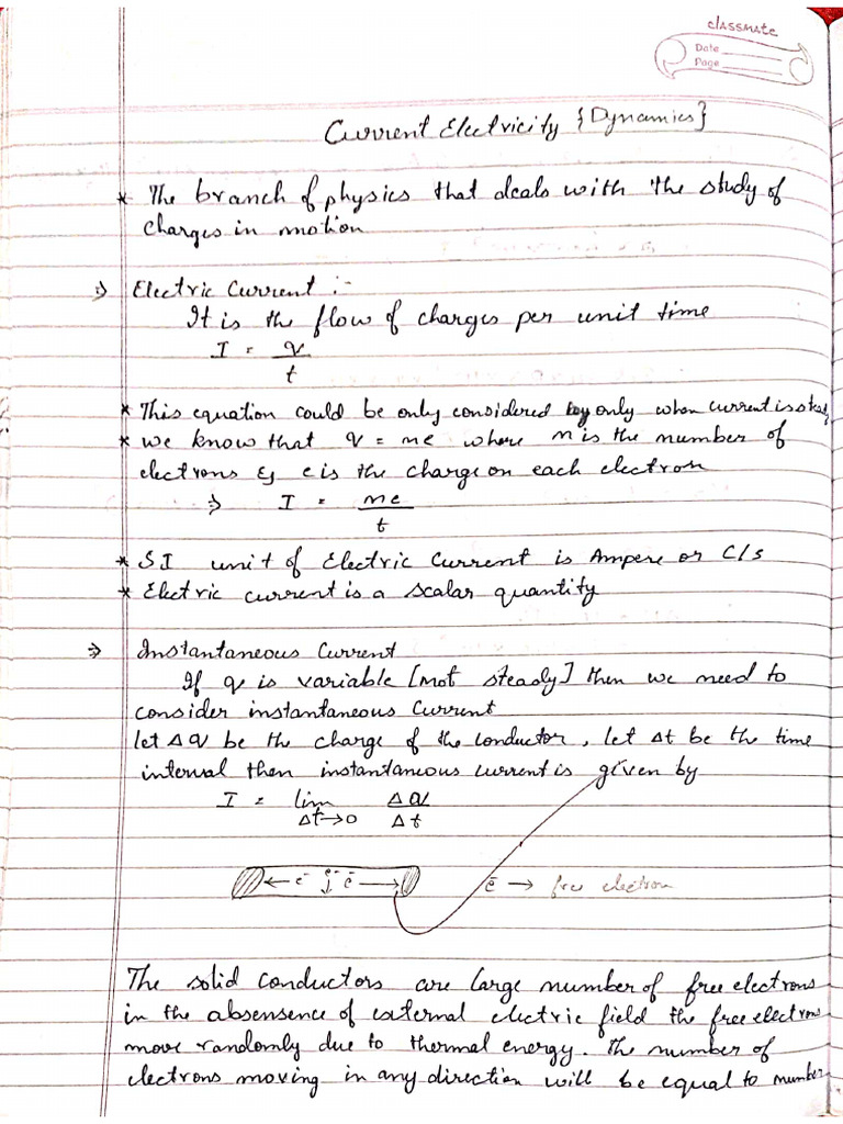 Phy (Current Electricity) | PDF