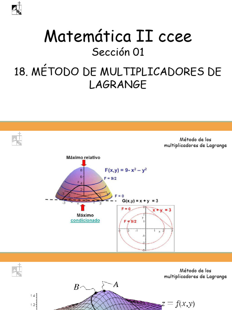 18. METODO DE LOS MULTIMPLICADORES DE LAGRANGE | PDF