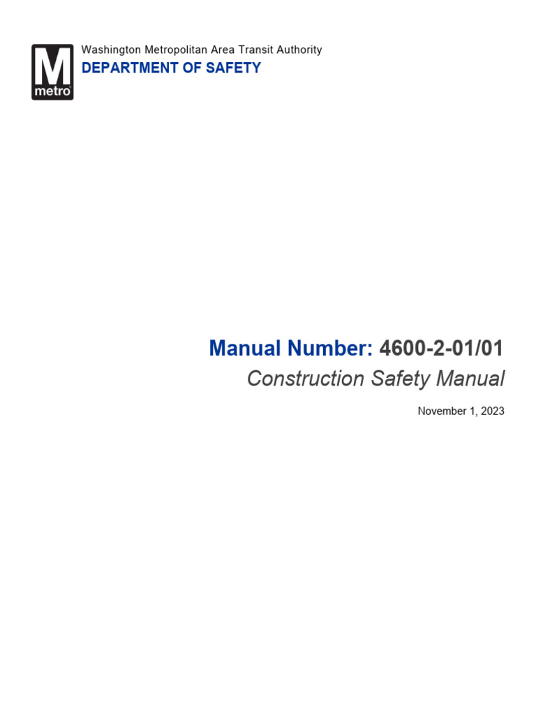 Construction Safety Manual | PDF