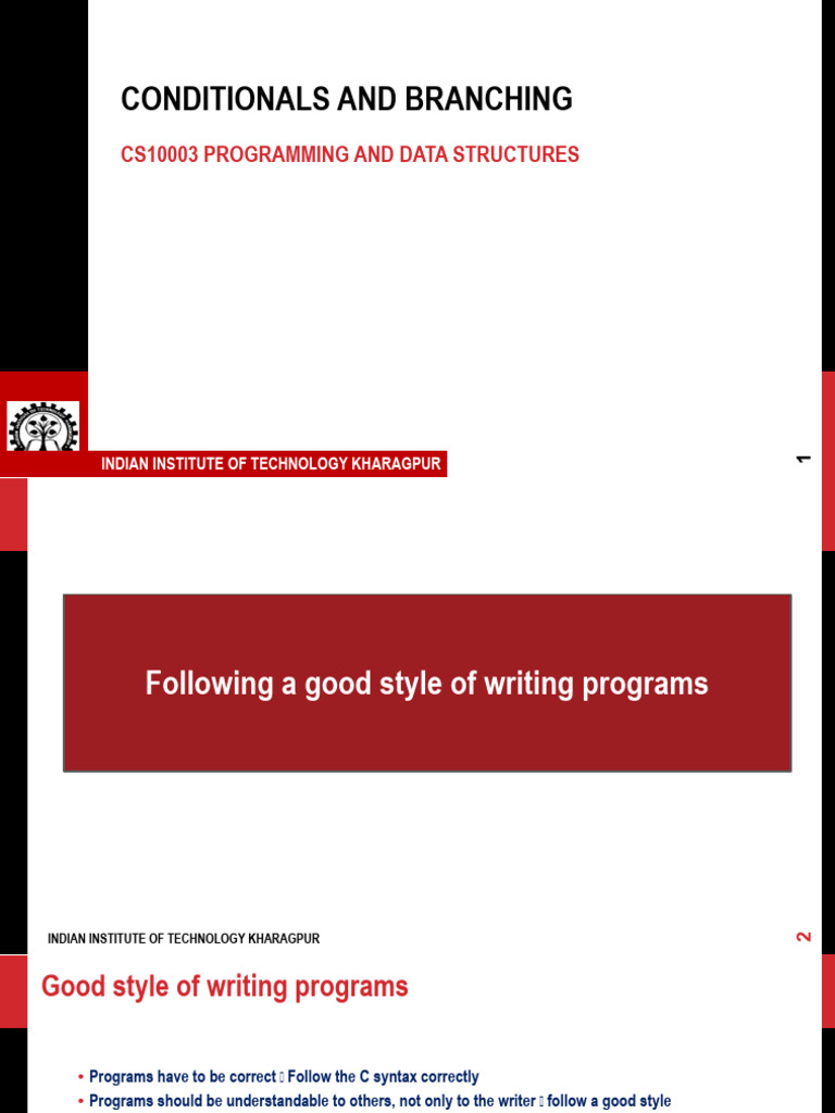 02 Conditionals Branching Pds Pdf