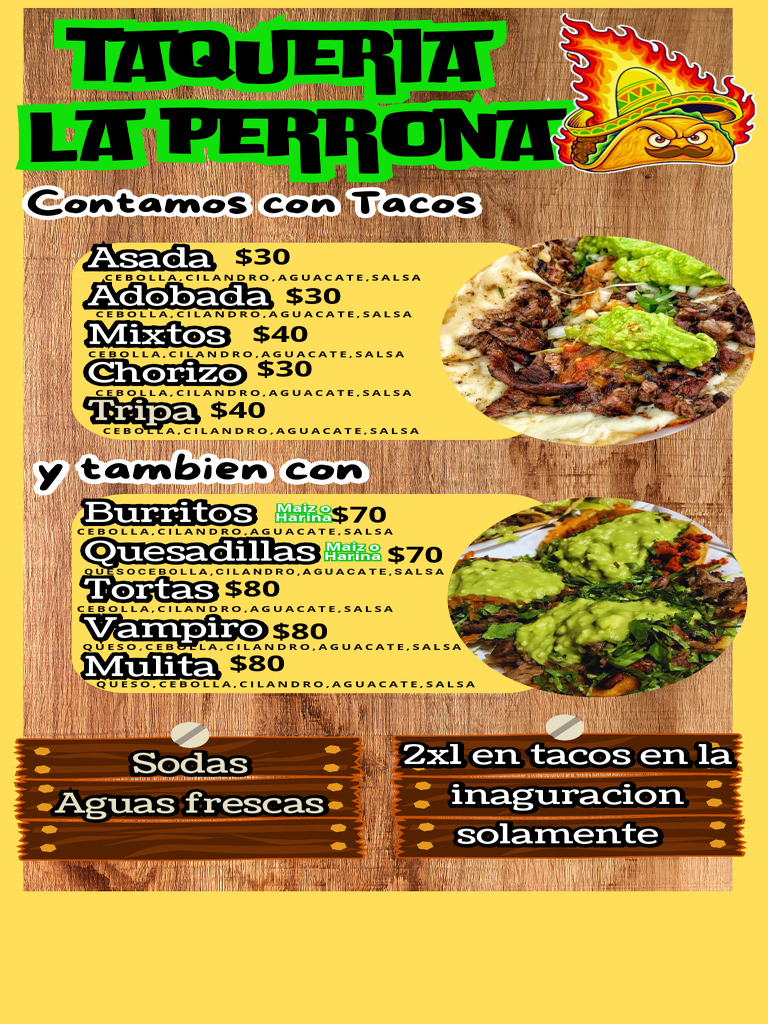 Menu La Perrona | PDF
