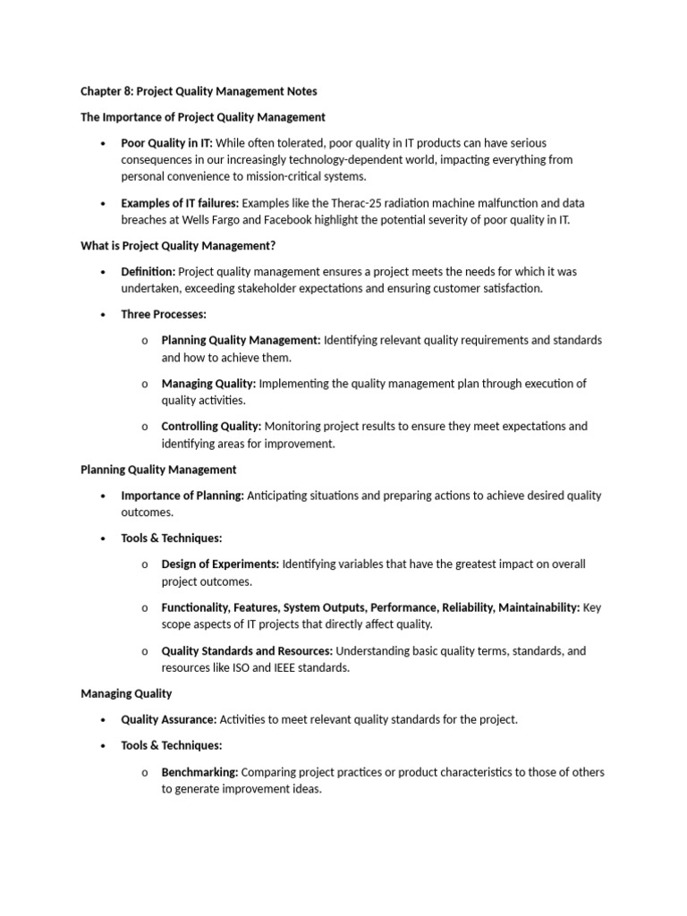 Intro To Project MGMT CH-8 Gemini | PDF