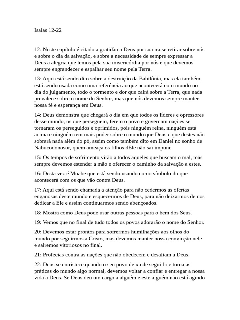 Isaías 12-22 | PDF