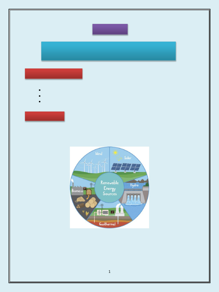 Renewable sources of energy for | PDF
