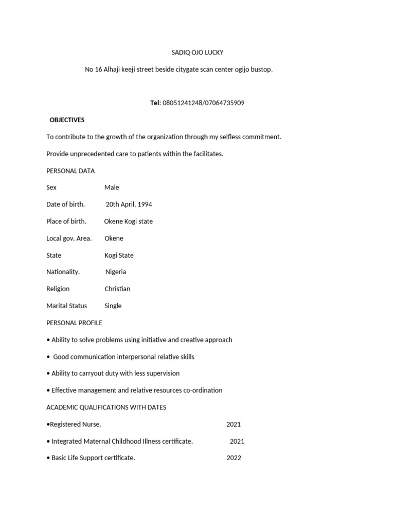 Sadiq Ojo Lucky 2 | PDF