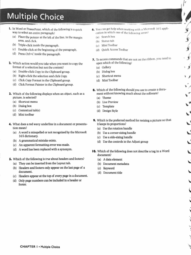 Multiple Choice 1 | PDF