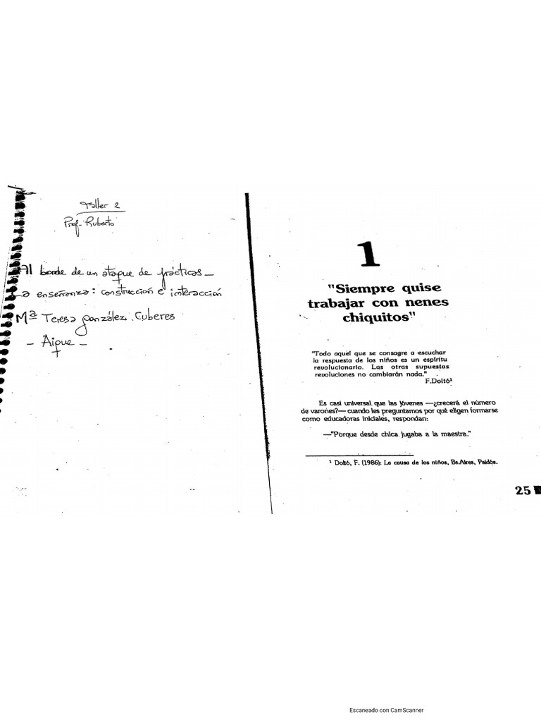 Cuberes. Siempre Quise Trabajar Con Nenes Chiquitos | PDF