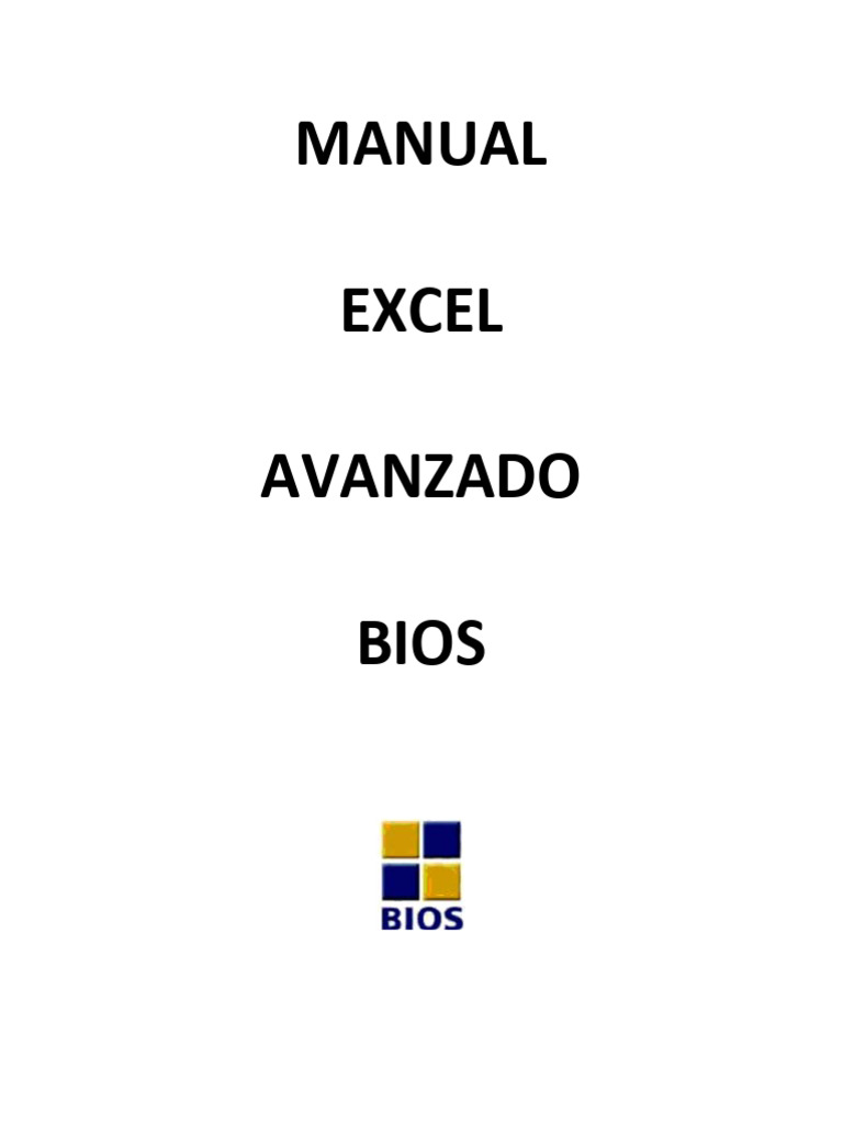 Manual Excel Avanzado Bios | PDF