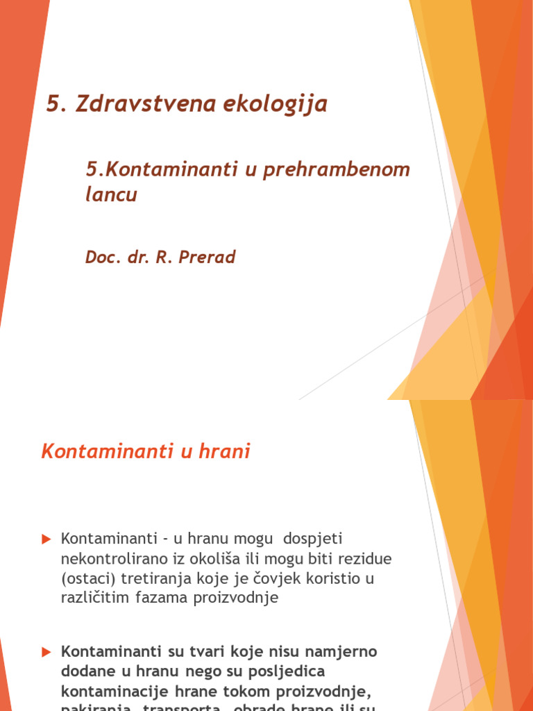 Zdravstvena Ekologija 5. | PDF