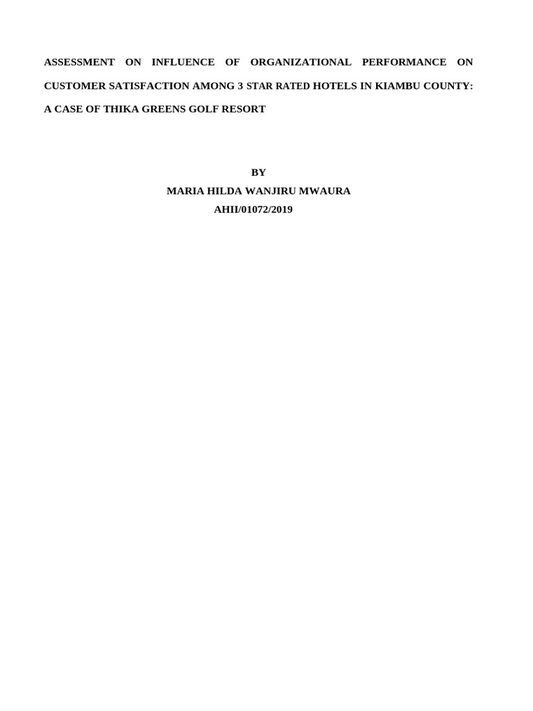 Chapter One Research Project | PDF