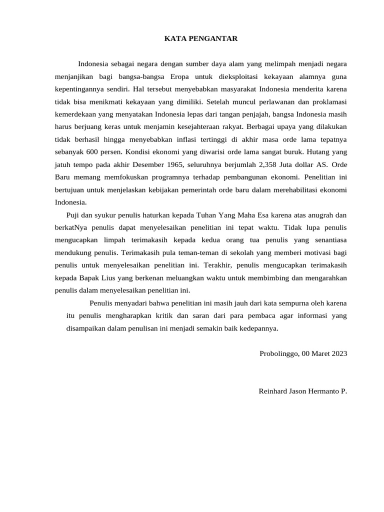 Kata Pengantar Dan Abstrak - Jason | PDF