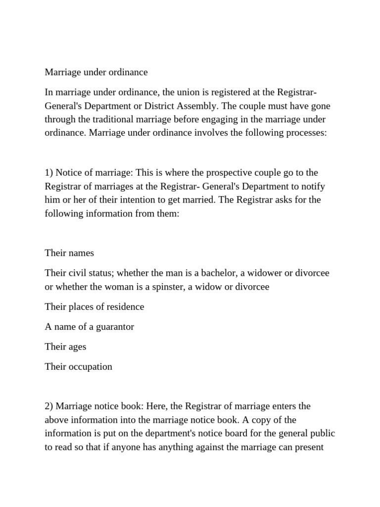 Civil Marriage Notes | PDF