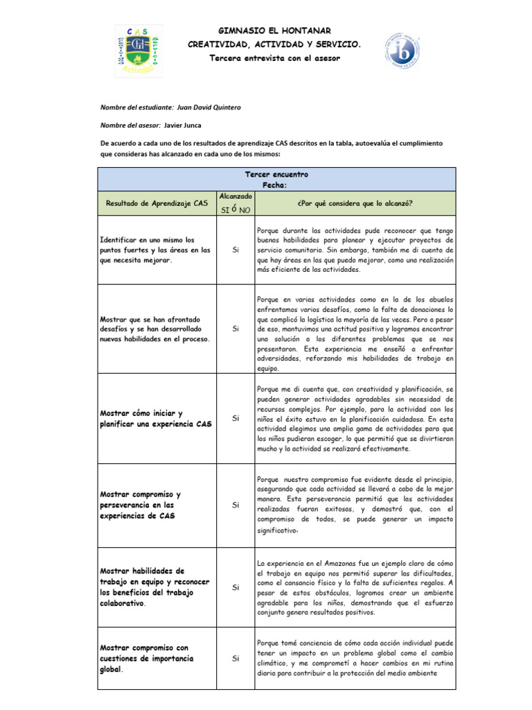 Tercera Entrevista Con El Asesor PDF | PDF | Creatividad | Crecimiento personal y profesional