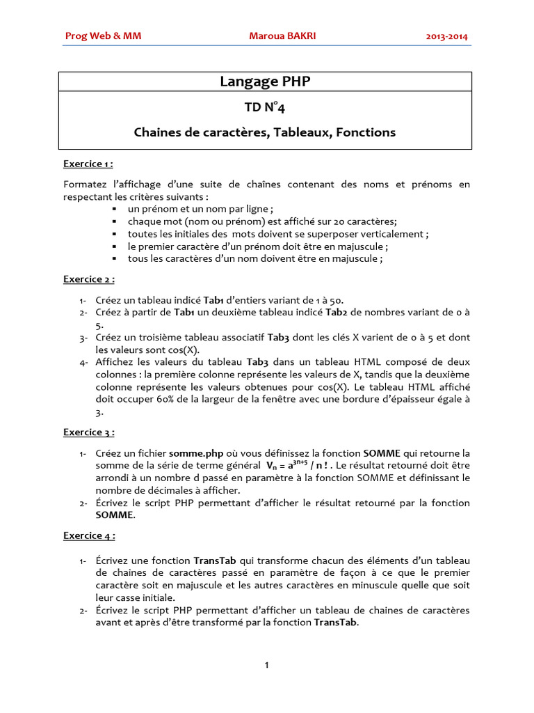 TD4 PHP | PDF