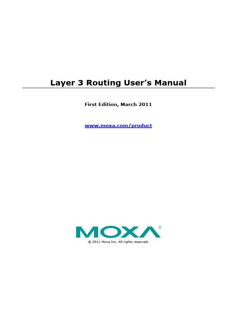 Layer 3 Routing Users Manual v1 | PDF