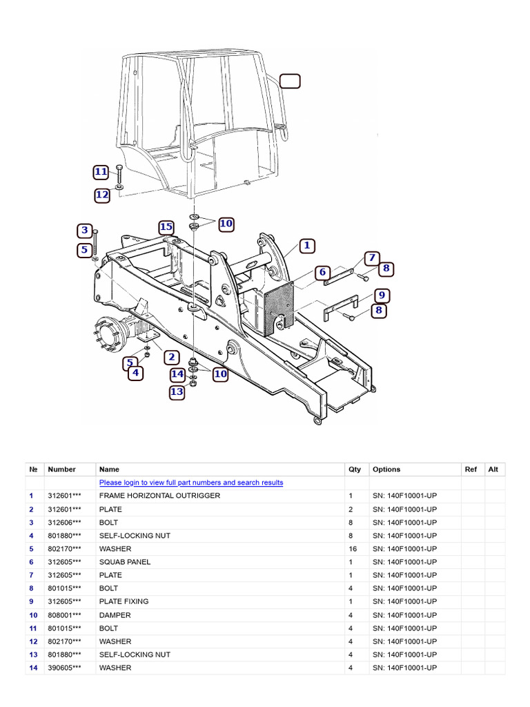 WB140-2 S - N 140F10001-Up - FRAME | PDF