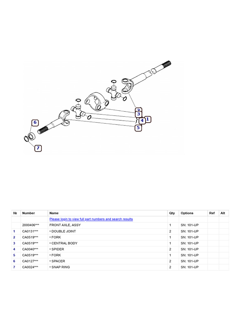 WB140-2 S - N 140F10001-Up - FRONT AXLE (4WD) (5 - 6) | PDF