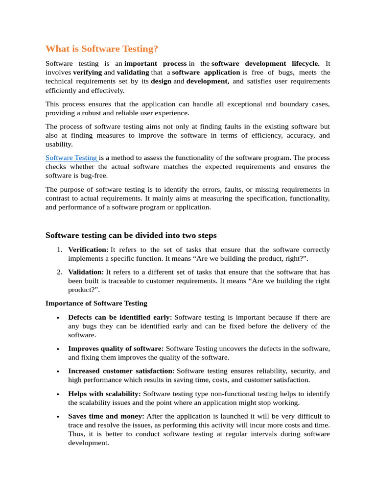 Software Testing_Summary | PDF