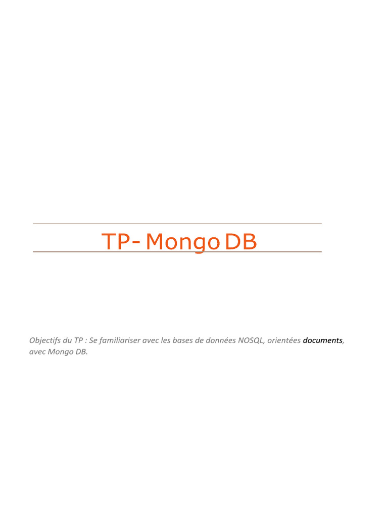 TP Mongo1 | PDF