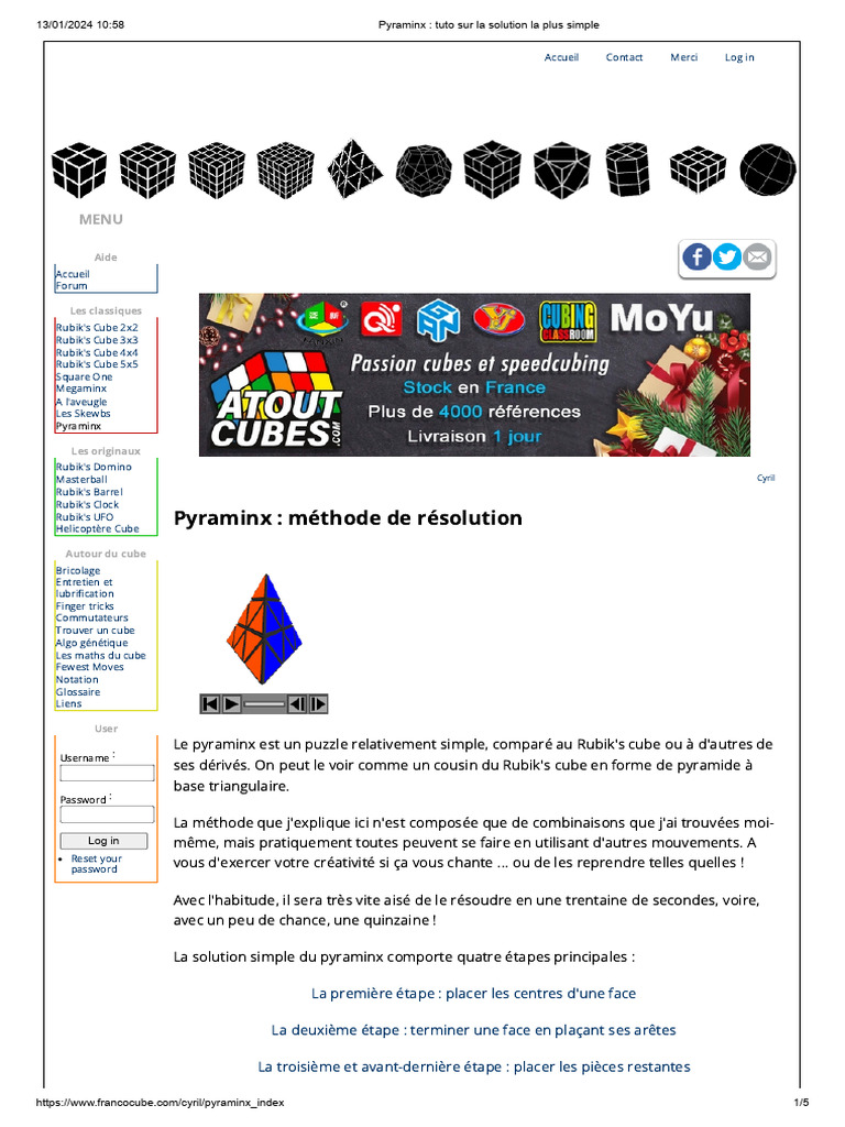 Pyraminx - Tuto Sur La Solution La Plus Simple | PDF