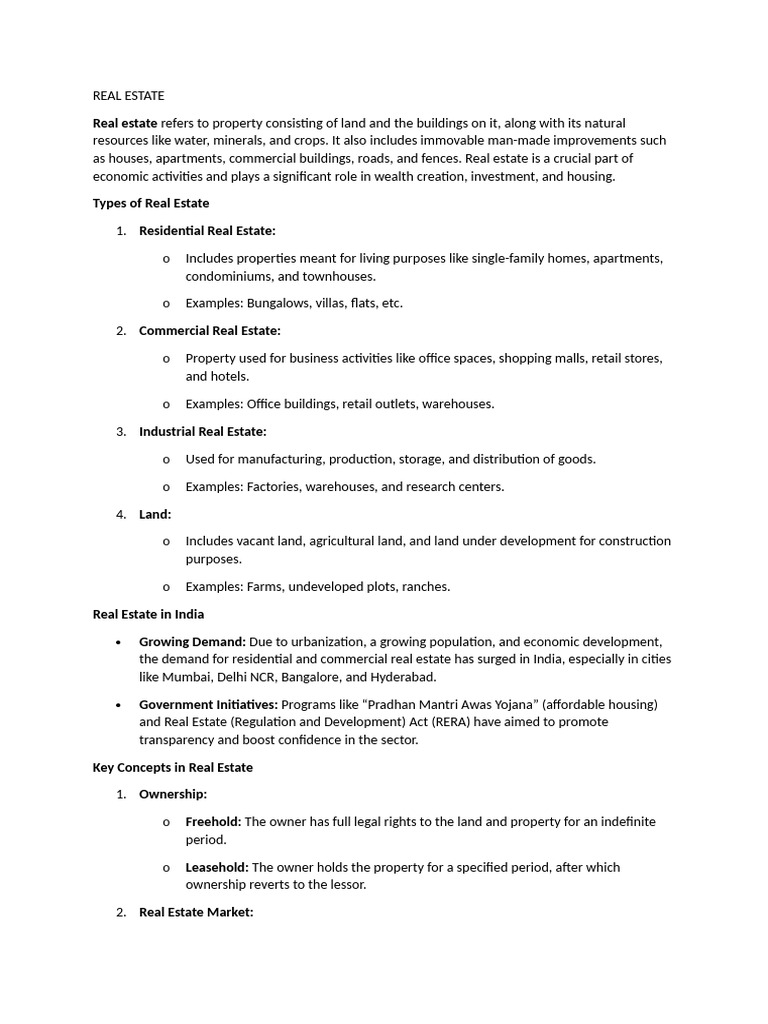 Real Estate | PDF