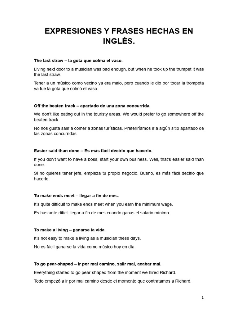 Frases Hechas | PDF