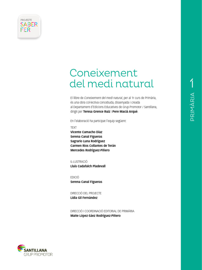 Coneixement Del Medi Natural 1 PRIMÀRIA | PDF