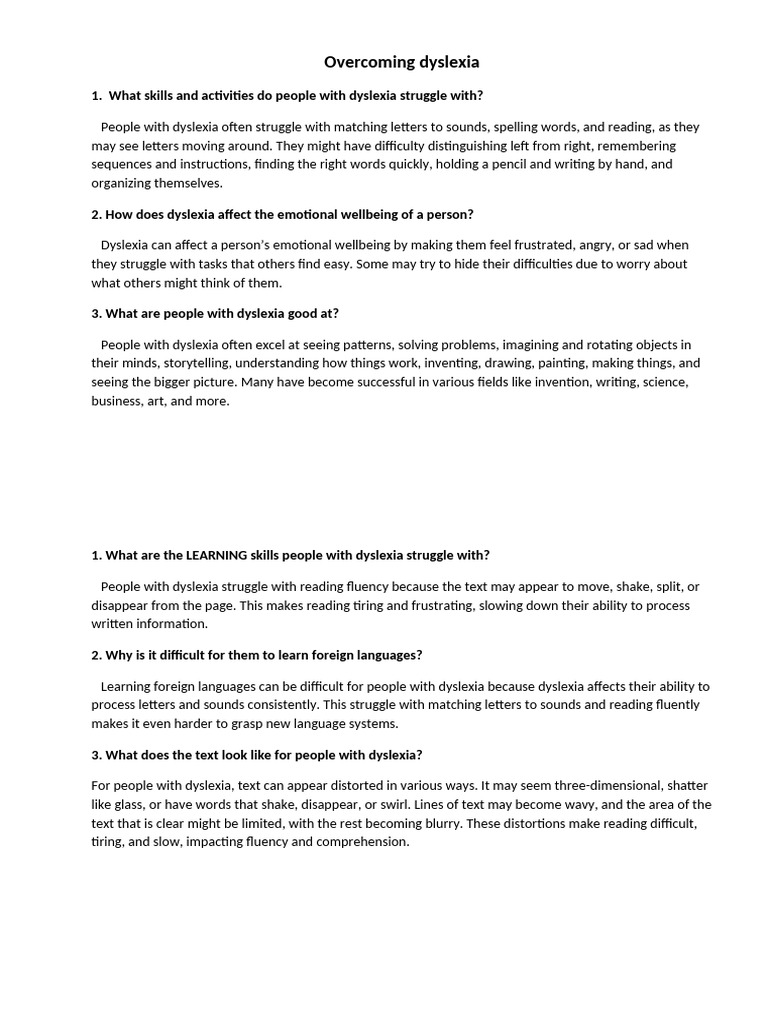 Dyslexia | PDF