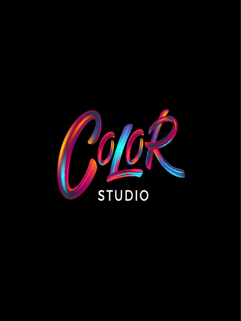 Creative Color Brushstroke Lettering Logo | PDF