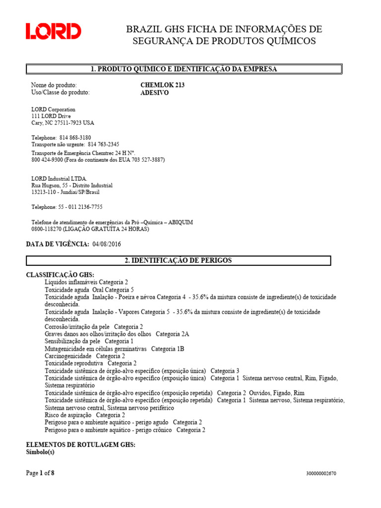 15-Fispq-Lord-Chemlok 213 Adesivo - Pu | PDF