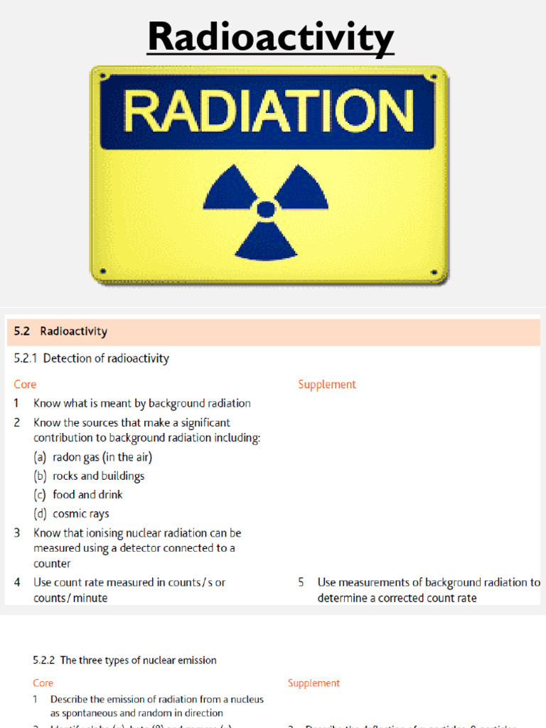 Radioactivity | PDF
