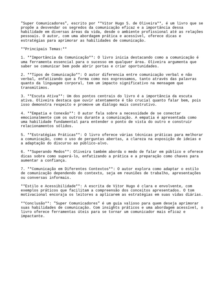 Resenha Super Comunicadores | PDF