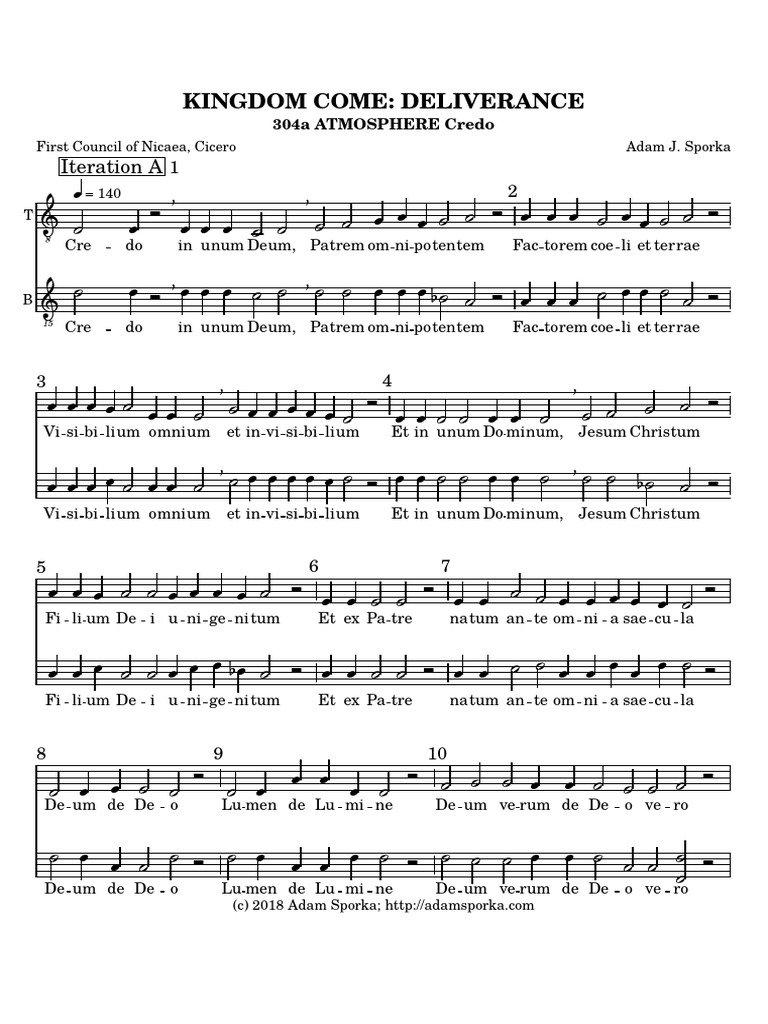 Adam Sporka Credo Chant | PDF