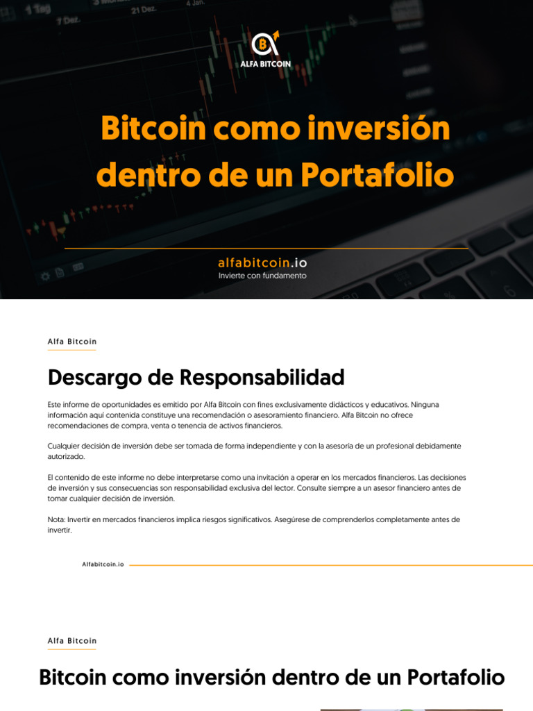 BTC en Un Portafolio | PDF