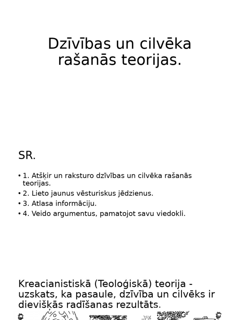 Dzivibas Un Cilveka Rasanas Teorijas | PDF