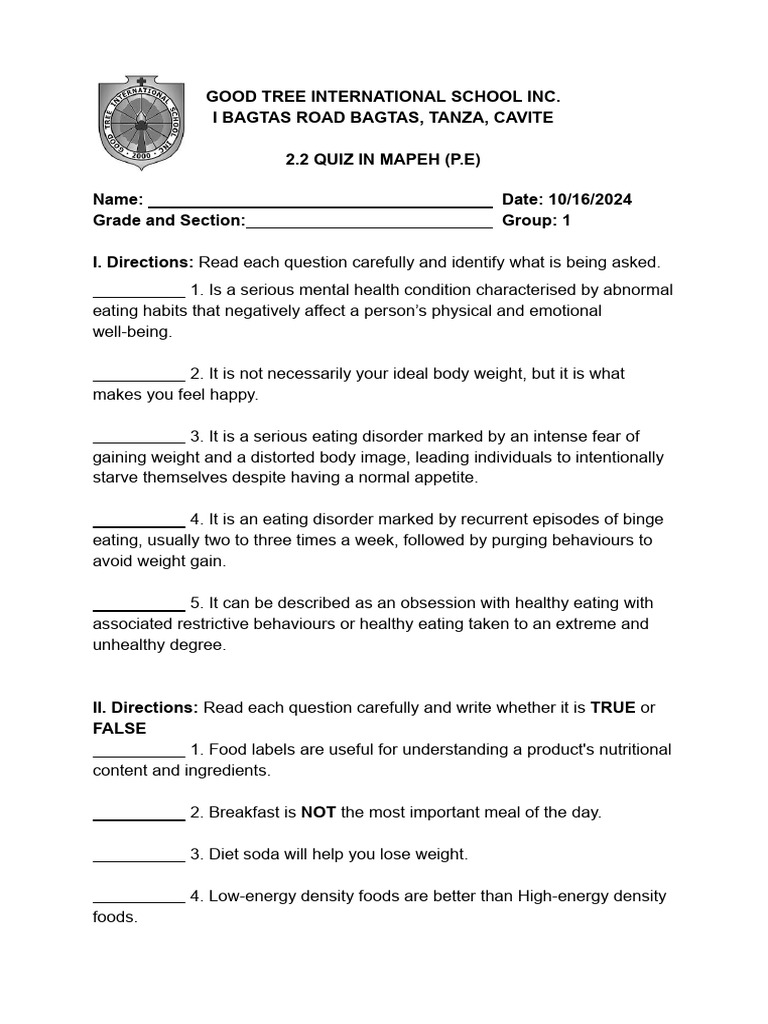 MAPEH Quiz | PDF