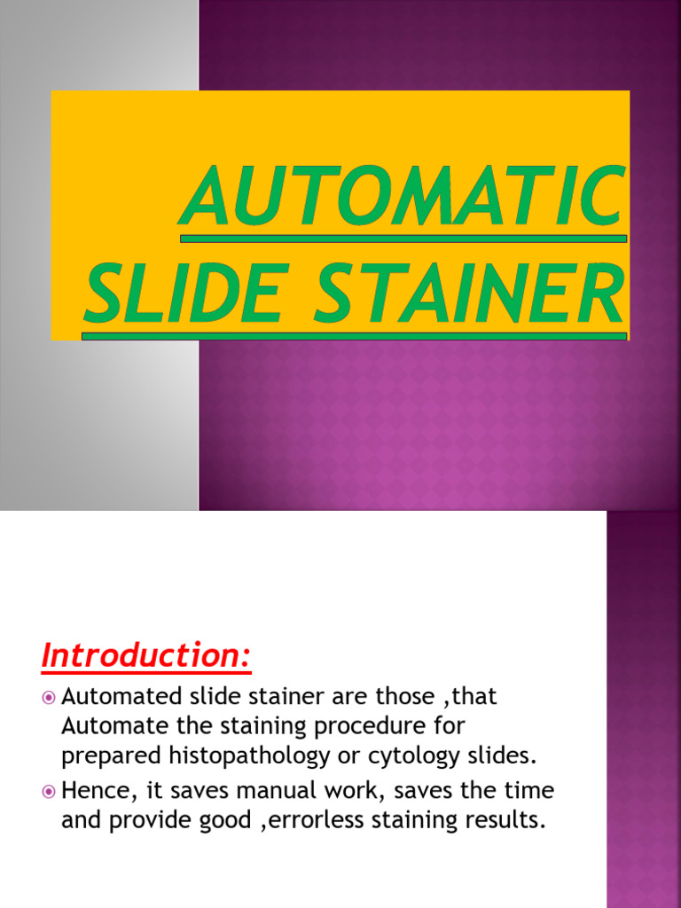 Automatic Slide Stainer | PDF