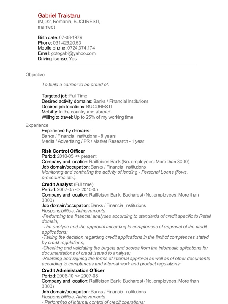 Gabriel Traistaru en | PDF | Banks | Credit (Finance)