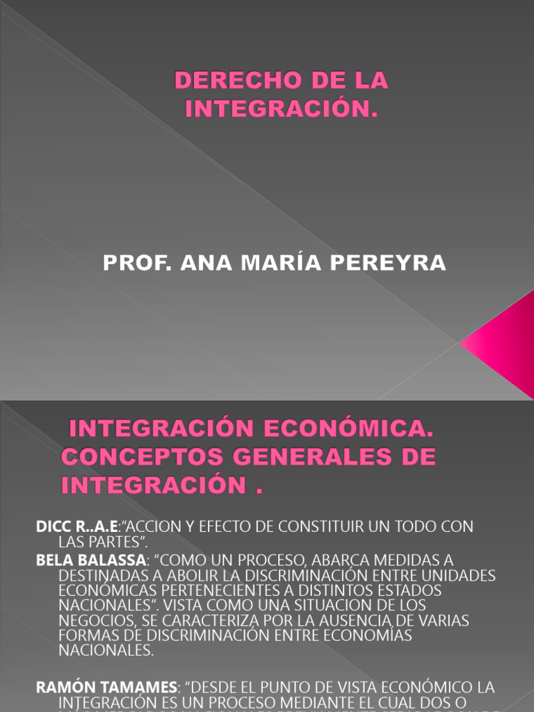 Concepto de Integración. 2020 | PDF