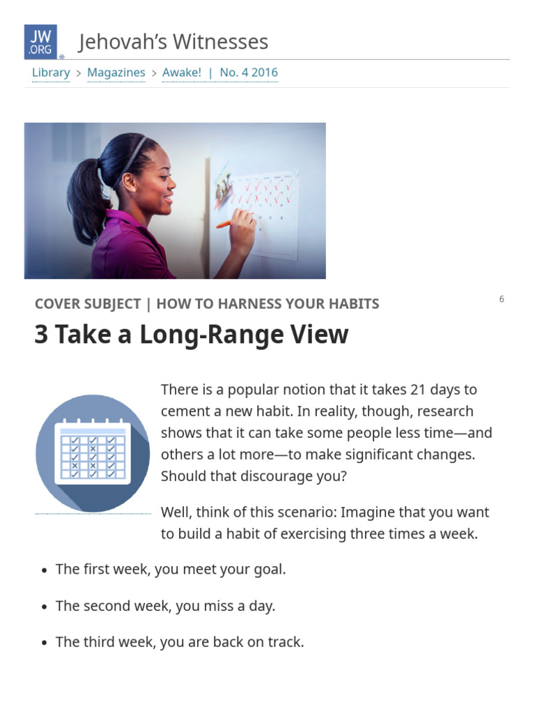 Habits-Take A Long-Range View | PDF | Self-Improvement