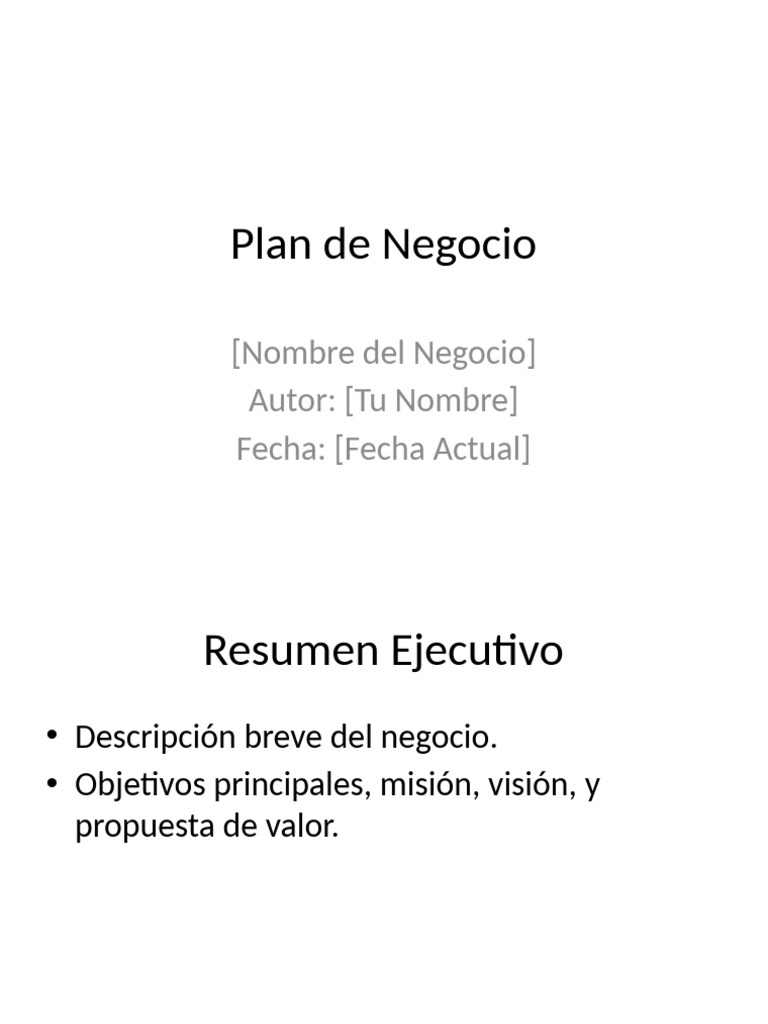 Plan de Negocio | PDF