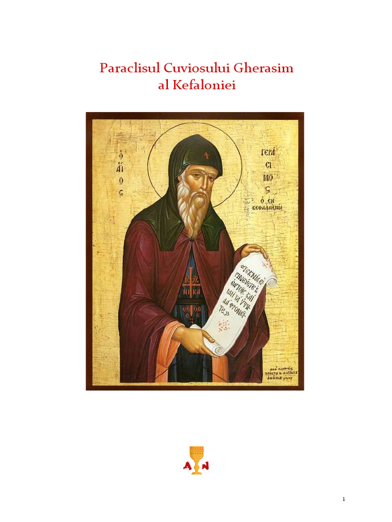Paraclisul Cuviosului Gherasim Al Kefaloniei | PDF