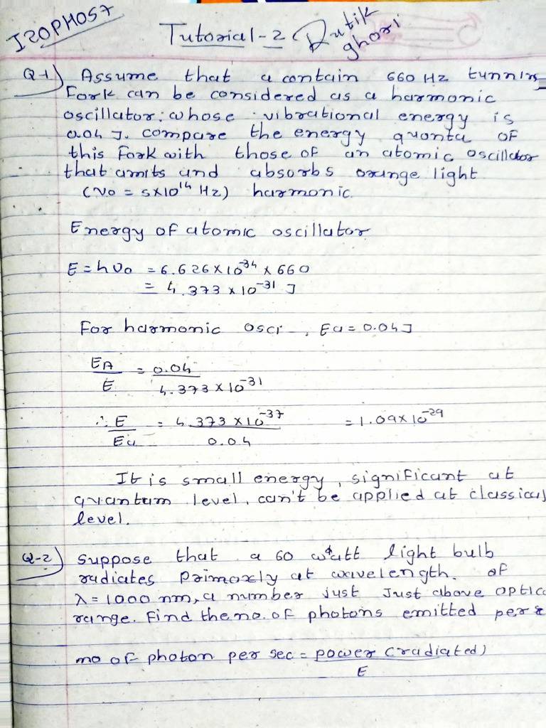 I20PH057 Rutik Ghori QM Tutorial 2 | PDF