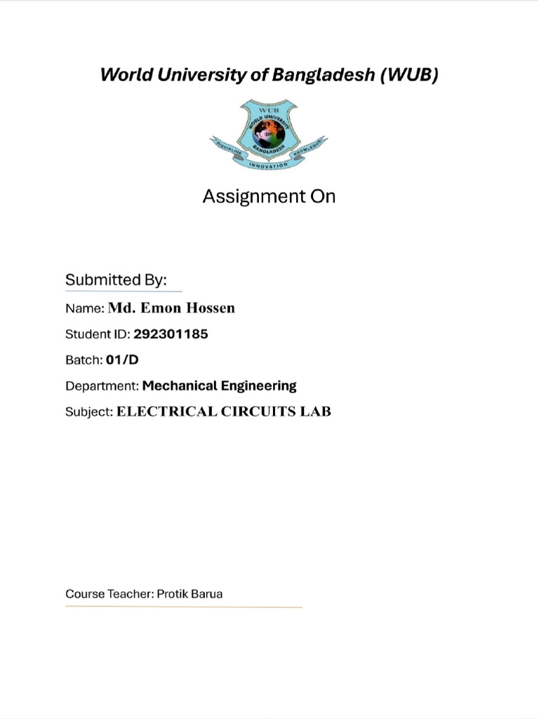 Electrical Circuits Lab | PDF