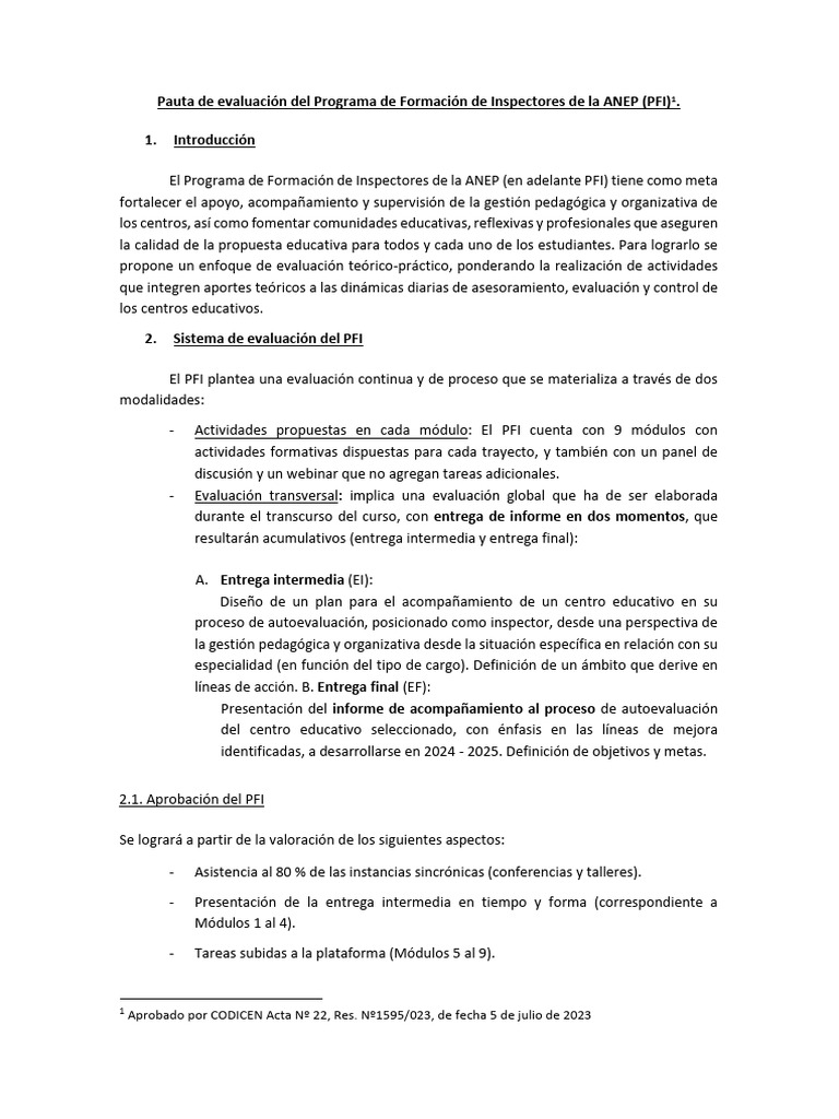 PAUTAS+DE+EVALUACION+PFI | PDF